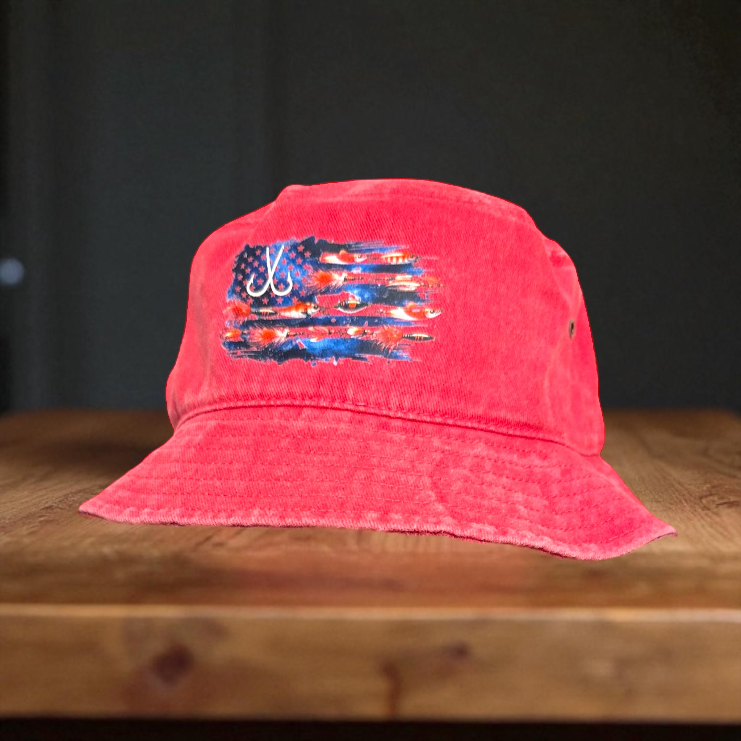 Lure American Flag Bucket Hat Fish Ladies Fishing Bucket Hat Cap – The ...